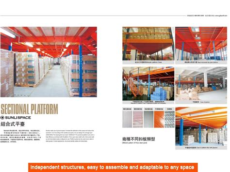 Multi Tier Storage Mezzanine Platform System With Flat Steel Gusset And Medium Duty Racking