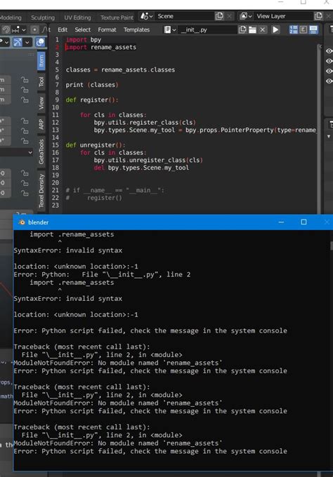 Import Module Error Released Scripts And Themes Blender Artists