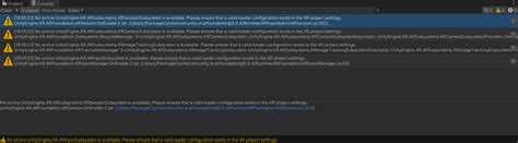 No Active UnityEngine XR ARSubsystems XRSessionSubsystem Is Available Unity Engine Unity