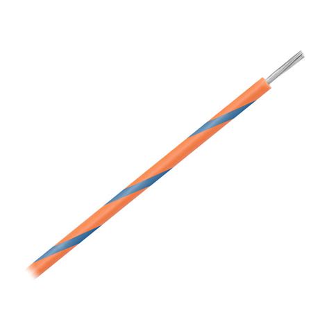 Pacer 16 Awg Gauge Striped Marine Wire 500 Spool Orange Wblue Stripe