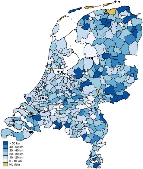 average distance error per municipality digital geometry i e the
