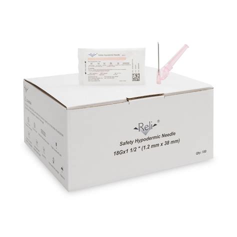 Box Reli® Safety Hypodermic Needle 100eabx 16bxcs Big Ben