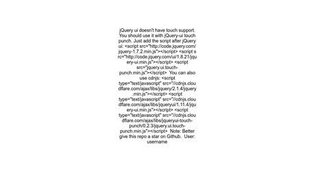 Jquery Ui Slider Touch And Dragdrop Support On Mobile Devices