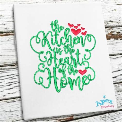 Kitchen Embroidery Designs Machine Embroidery Colorful Embroidered