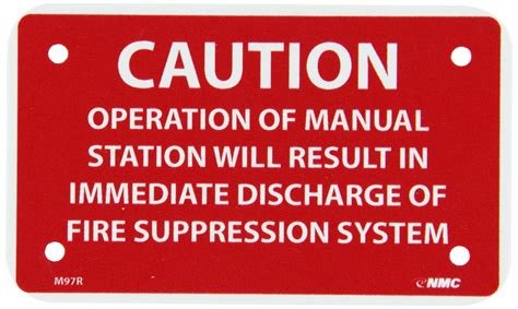 Buy Nmc M97r Safety Sign Legendcaution Operation Of Manual Station