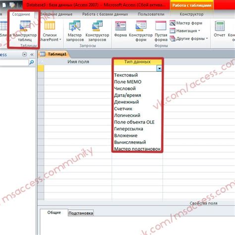 Схема данных в Access Базы данных Access