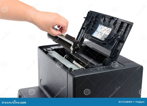 Replace Black Toner Cartridge Stock Image Image Of Asian Business
