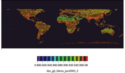 Global Distribution Of Modis Observed Land Surface Emissivity It Is