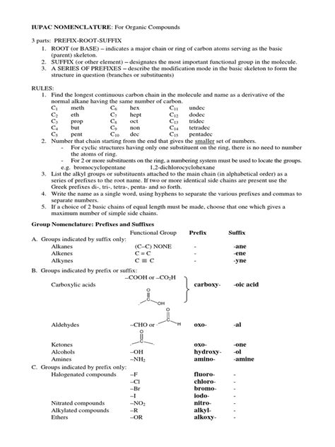 iupac nomenclature rules 1 pdf organic chemistry chemistry