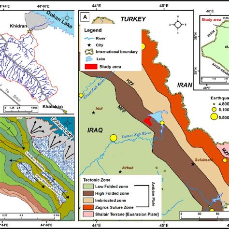 The Study Area A Is A Tectonic Map 42 B A Drainage Basin