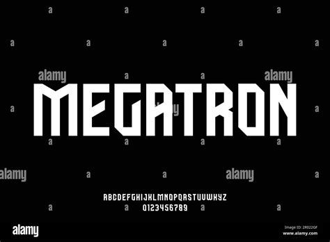 Modern Bold Futuristic Display Font Vector Stock Vector Image And Art Alamy