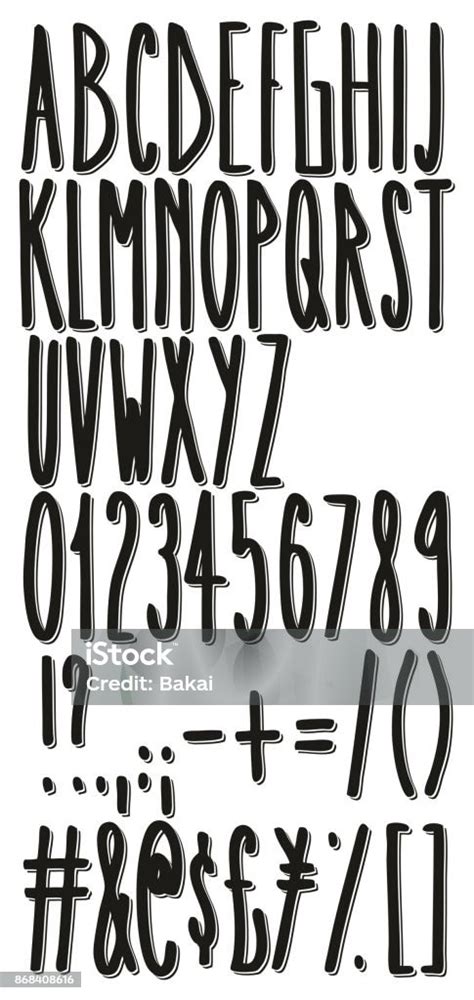 대문자 숫자 및 기호를 추가 키 좁은 드롭 그림자 자유 벡터 글꼴 0에 대한 스톡 벡터 아트 및 기타 이미지 0 0명 1 Istock