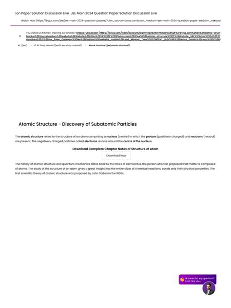 Atomic Structure Electrons Protons Neutrons And Atomic Models Pdf