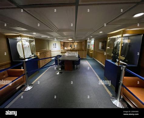 The Captains Cabin On The Uss Midway Aircraft Carrier Museum In San