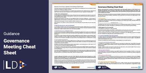 Governance Meeting Cheat Sheet Slt Teacher Made Twinkl