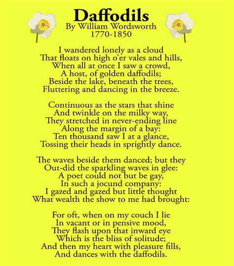 Daffodils Poem William Wordsworth Summary At Jonathan Landseer Blog
