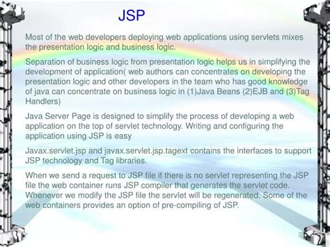 PPT JSP PowerPoint Presentation Free Download ID 5104904