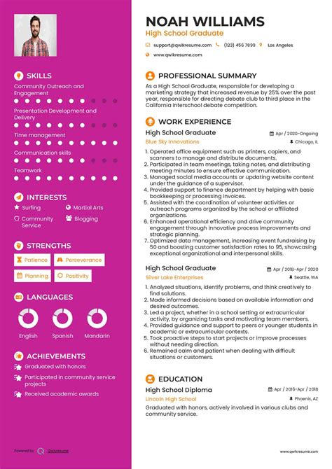 10 High School Graduate Resume Samples And Templates For 2026