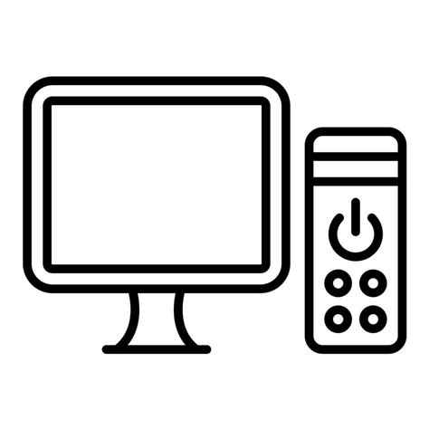 Workstation Line Icon 8280447 Vector Art At Vecteezy