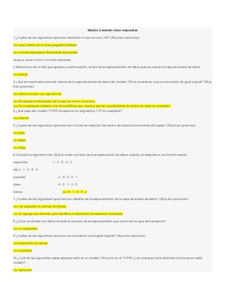 Modulo 2 Examen Cisco Respuestas Descargar Gratis Pdf Red De Computadoras Conmutador De Red