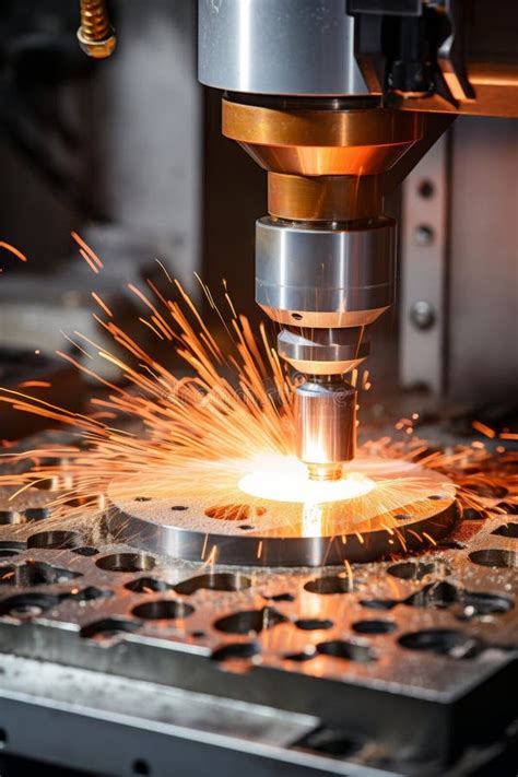 Precision Cnc Machining Of Rocket Engine Component Illustrating Aerospace Industry Demands Stock