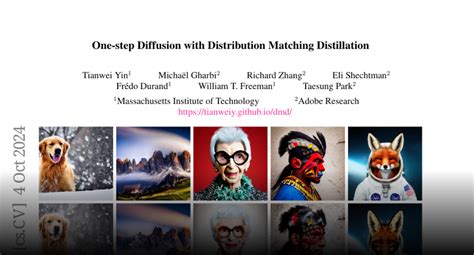 Paper Page One Step Diffusion With Distribution Matching Distillation