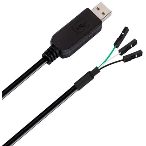 Dtech Dt 6552 Ftdi Usb To Ttl Serial 3 3v Adapter Cable Tx Rx Signal 3 Pin 0 1 Inch Pitch Female