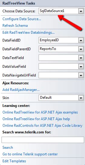 telerik web forms treeview design time smart tag telerik ui for asp