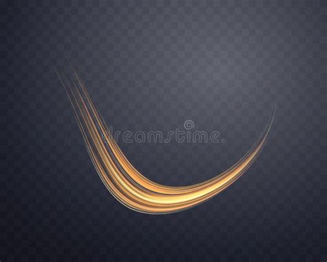 Glowing Orange Lines Neon Realistic Energy Speed Abstract Light