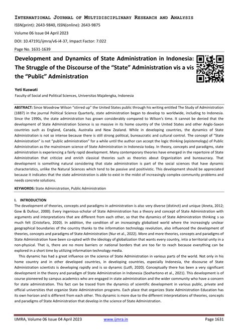 Pdf Development And Dynamics Of State Administration In Indonesia