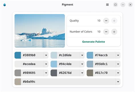 Pigment Extracts Color Palettes From Your Images Linuxlinks