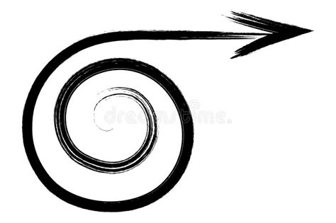the arrow rotates in a spiral sketch the pointer spins in a circle to