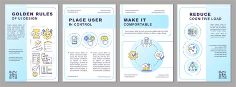Ui Fundamentals Brochure Template Digital Product Usability Leaflet
