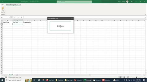 Excel Time Tracking Tool Create Your Own With Vba And User Forms Youtube