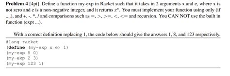 Solved Please Try To Write The Code In Drracket And Use Only