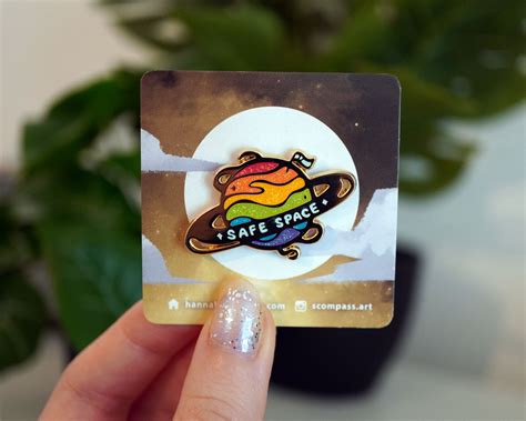 Safe Space Enamel Pin Scompass