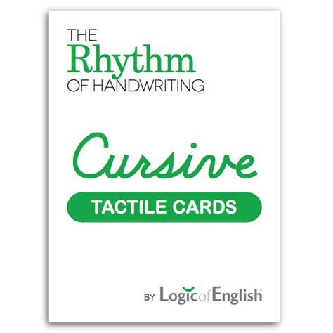 Rhythm Of Handwriting Tactile Cards Cursive Logic Of English