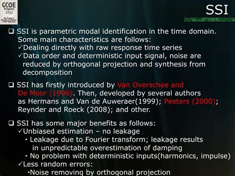 Ppt Some Investigations On Modal Identification Methods Of Ambient Vibration Structures