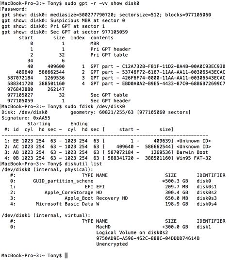 macos suspicious mbr at sector 0 is there a way to fix it super user