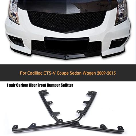 탄소 섬유 프론트 센터 립 사이드 스플리터 스포일러 플랩 턱 범퍼 프로텍터 캐딜락 cts v 2009 2015 non