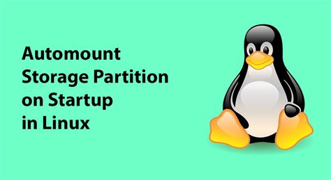 how to automount a storage partition on startup in linux