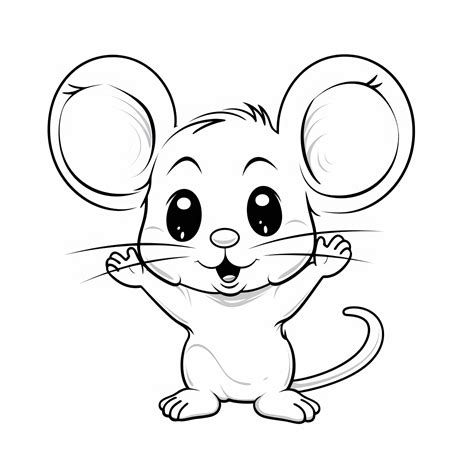 Рисунка за оцветяване на мишка Безплатно за изтегляне