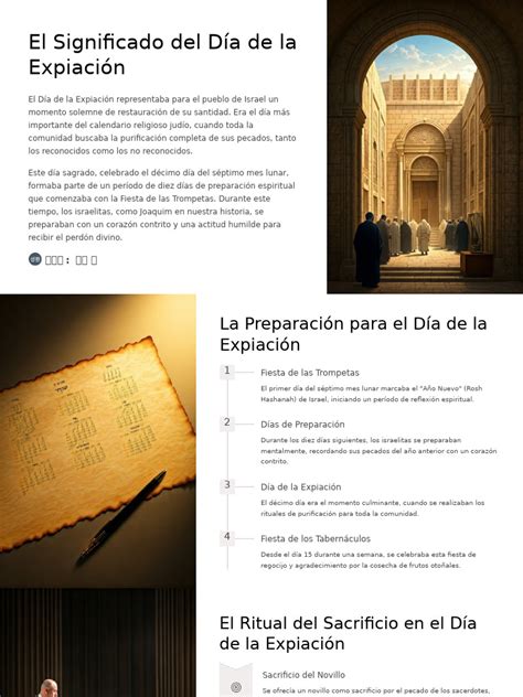 El Significado Del Día De La Expiación Pdf Pecado Yom Kippur