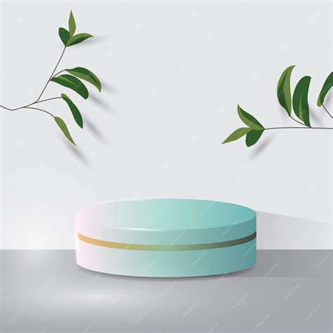 제품 프레젠테이션 쇼 화장품 연단 무대 받침대 또는 플랫폼 프리미엄 벡터