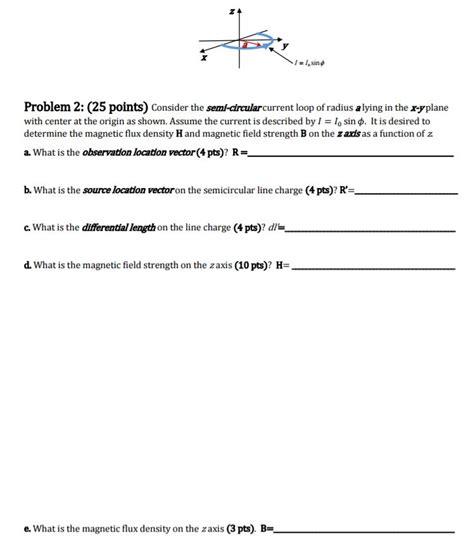 solved consider the semi circular current loop of radius a