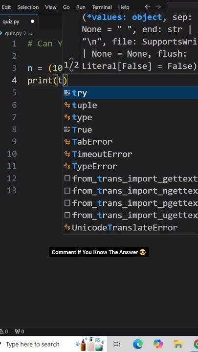Can You Solve This Python Quiz 🤯🔥 Python Programming Coding Youtube