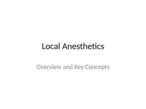 Localanesthetics Introductionmoaclassification Pptx
