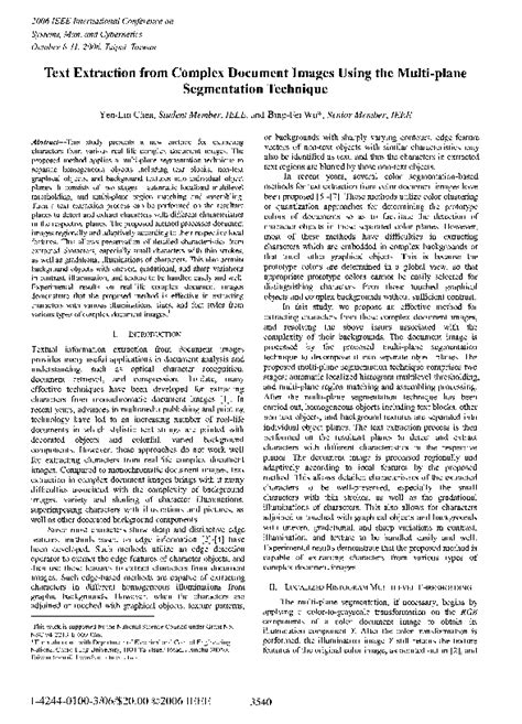 Pdf Text Extraction From Complex Document Images Using The Multi Plane Segmentation Technique