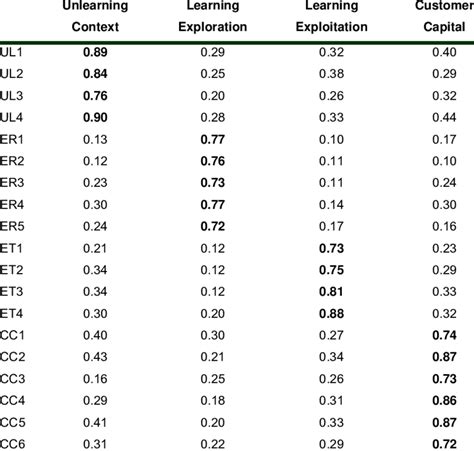 Factor Loadings Of Reflective Constructs Download Table