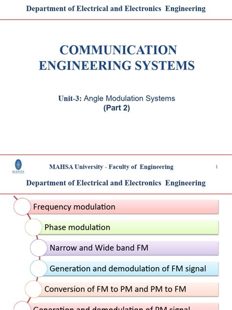 Ces Chapter 3 Part 2 Angle Modulation Pdf Frequency Modulation